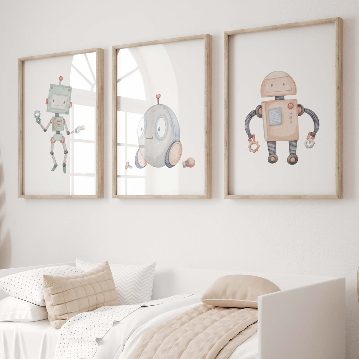 Robot Nursery Prints – Neutral Nursery Decor